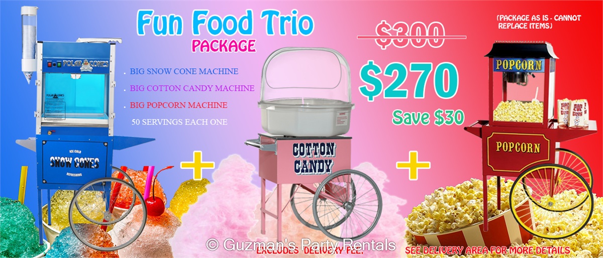 Concession Machines - Party Rentals in Colorado | Guzman's Party Rentals