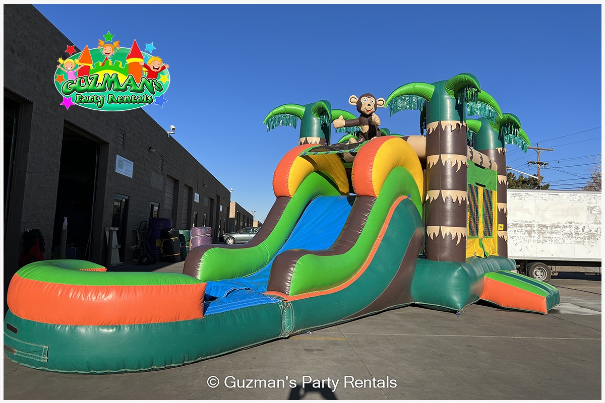 Monkey Tropical Combo Slide Dry or Wet - Party Rentals in Colorado ...