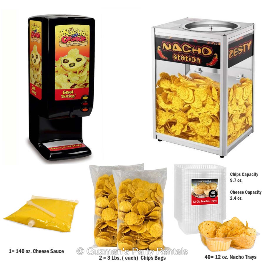 Nacho Grande Cheese Dispenser and Chips Warmer 40 pack - Party Rentals ...