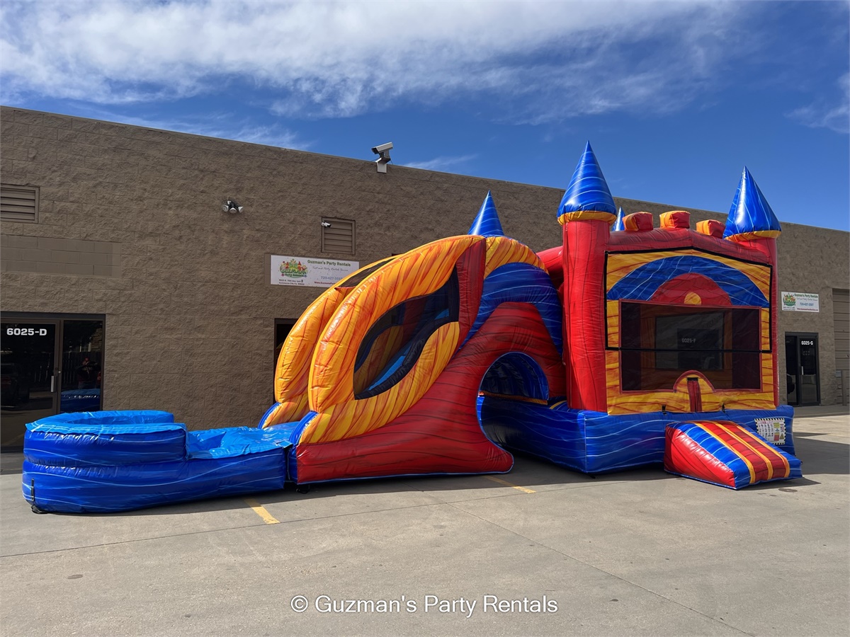 Red and Blue Combo Slide Dry or Wet - Party Rentals in Colorado ...